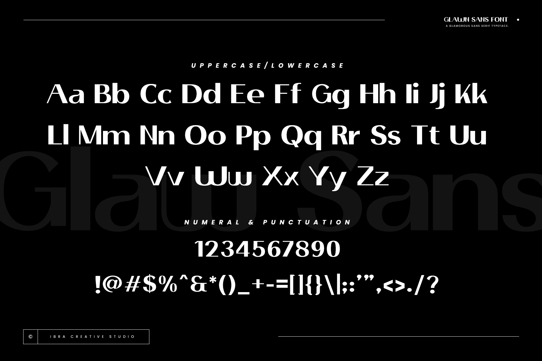 Glawn Sans - A Glamorous Sans Serif Typeface, Fonts | GraphicRiver