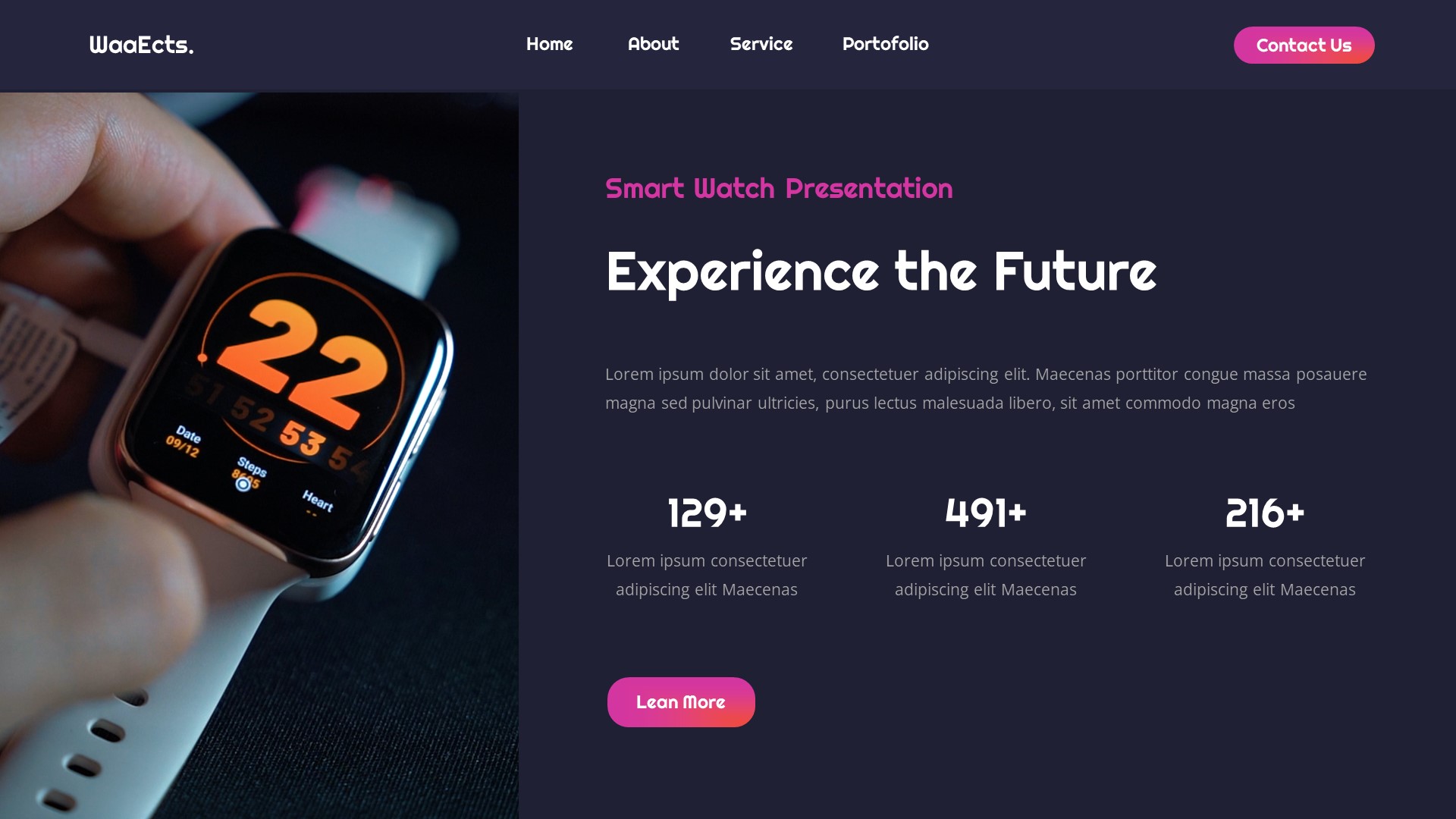 WaatEcts - Smart Watch Google Slides Template, Presentation Templates