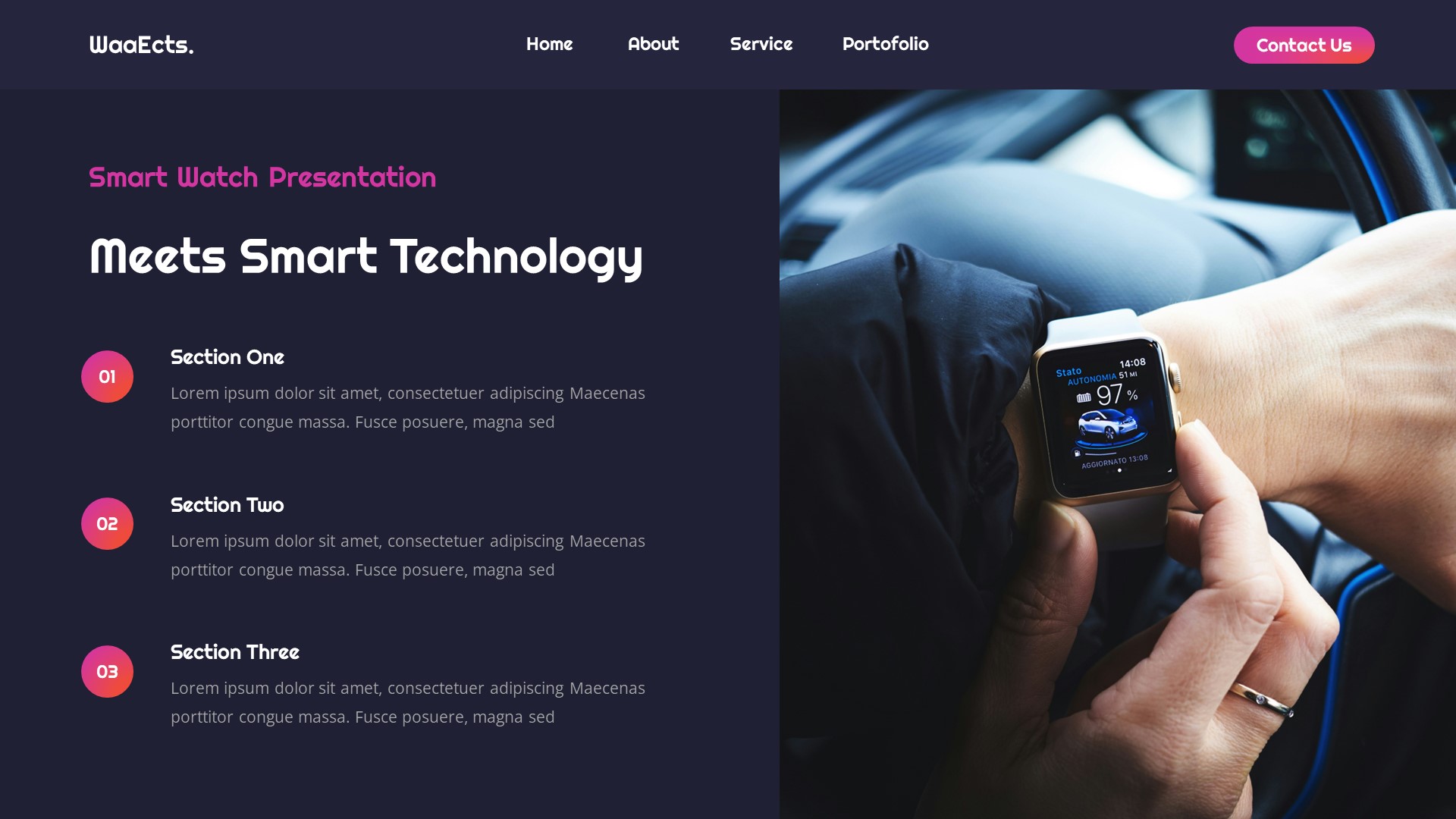 WaatEcts - Smart Watch Google Slides Template, Presentation Templates