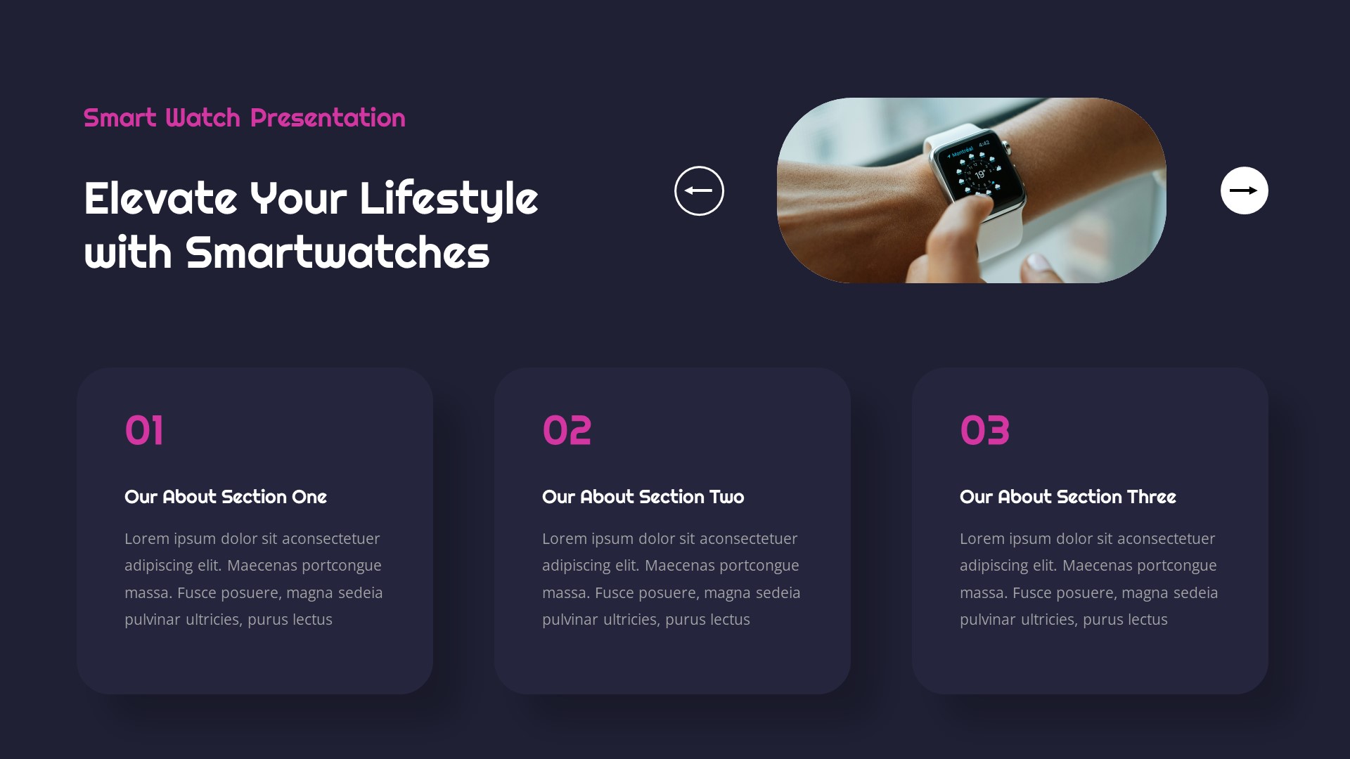 WaatEcts - Smart Watch Google Slides Template, Presentation Templates