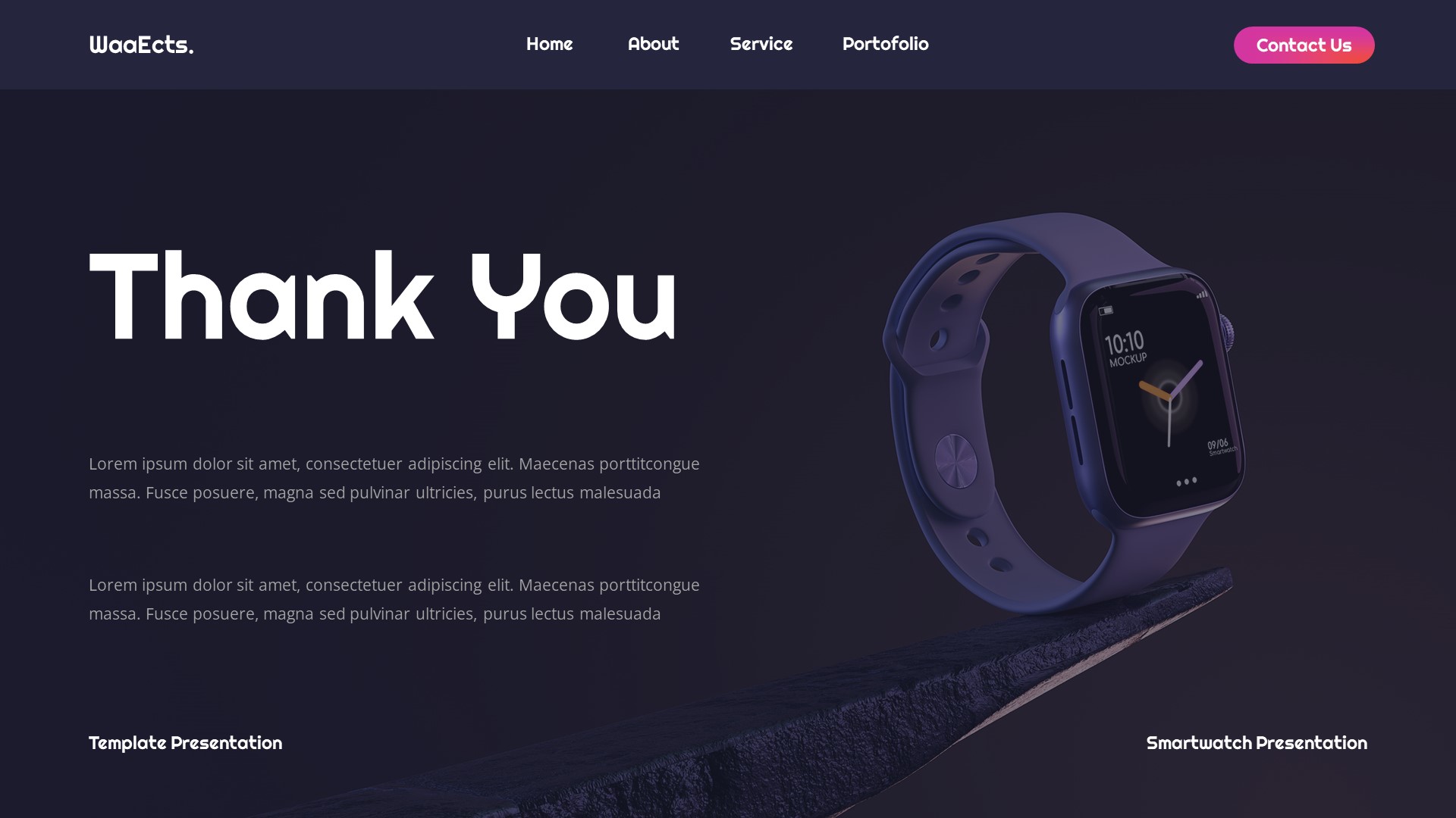 WaatEcts - Smart Watch Google Slides Template, Presentation Templates