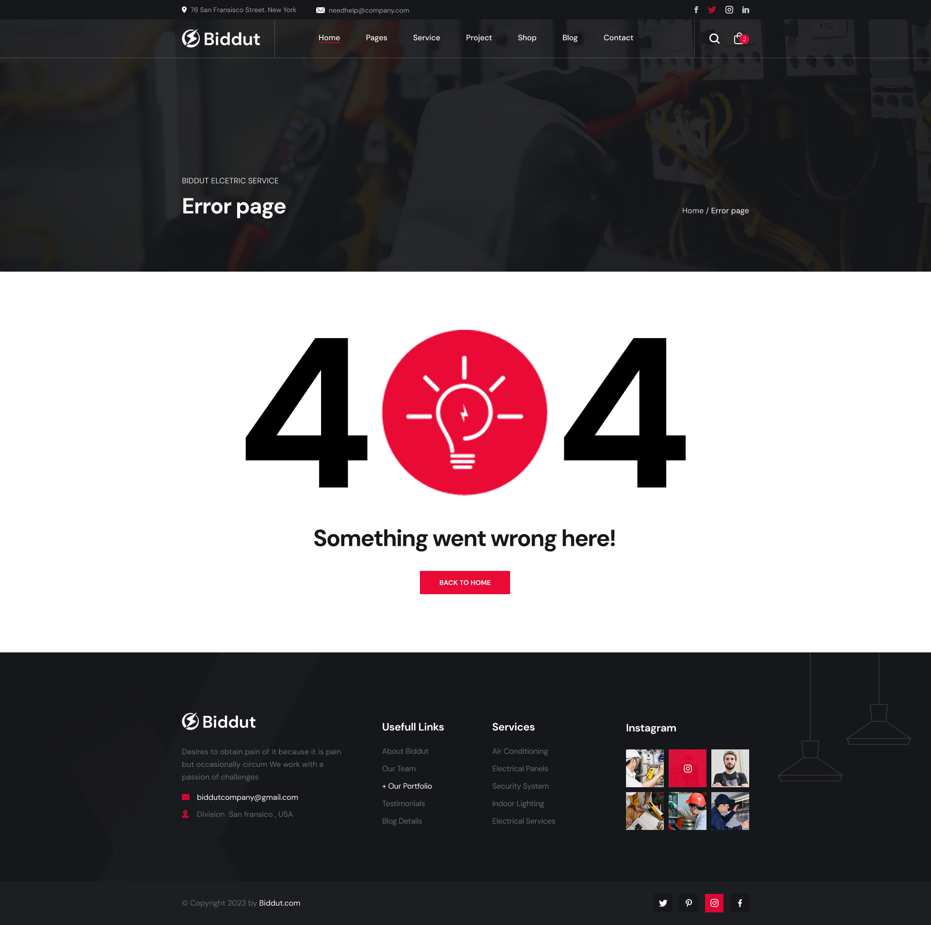 Biddut – Electricity Services Figma Template by AQLOVA | ThemeForest