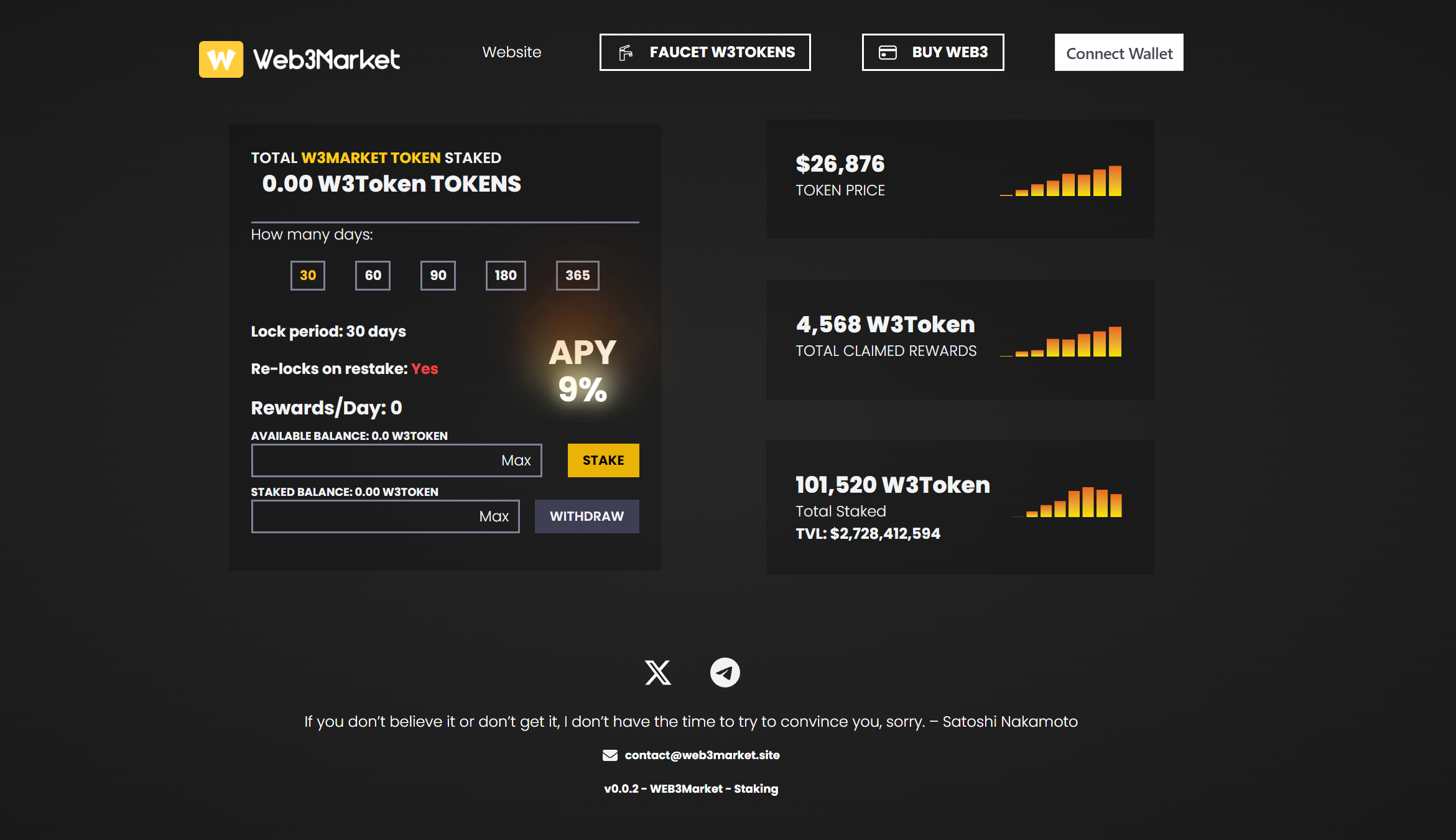 Staking Nova Web3 - React & Solidity by Web3Market | CodeCanyon