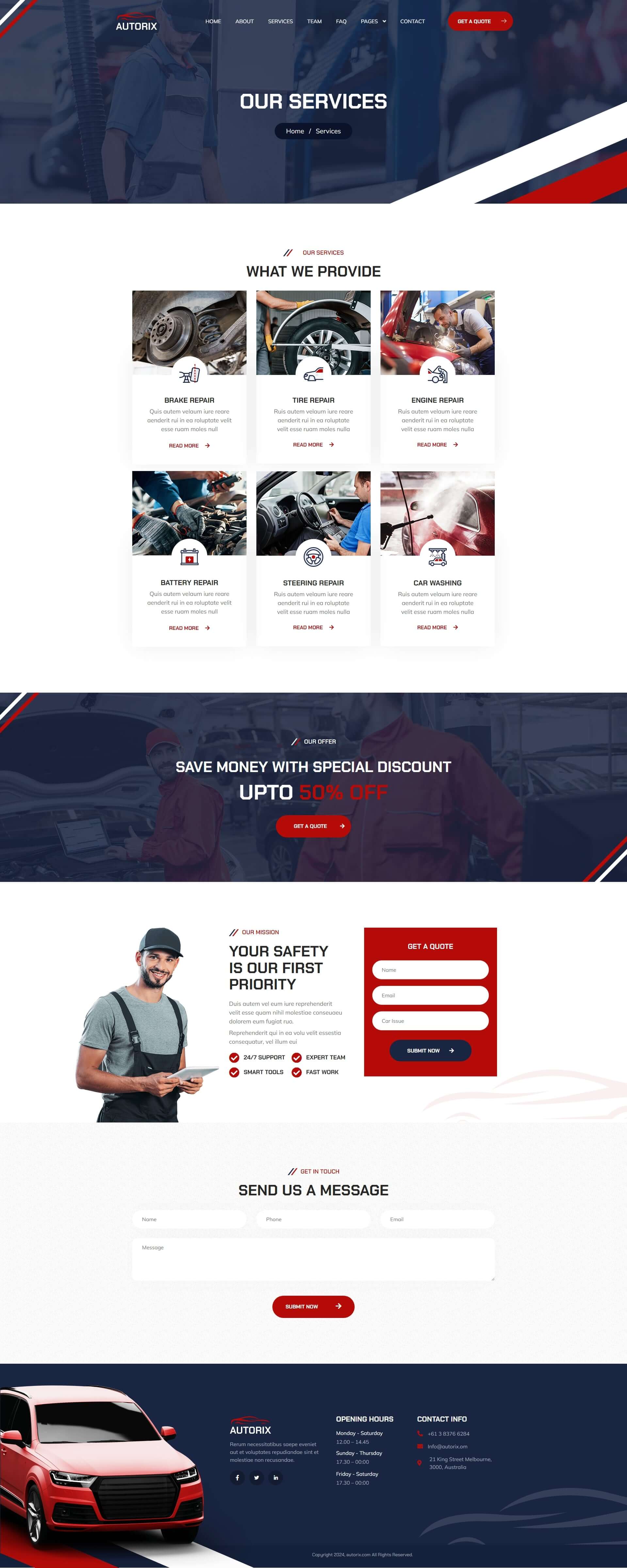 Autorix - Auto Maintenance Elementor Template Kit by designingmedia
