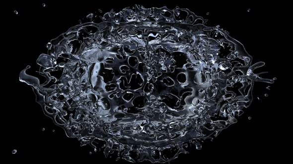 Liquid Splash 04 Slow Motion With Matte Channel, Motion Graphics ...