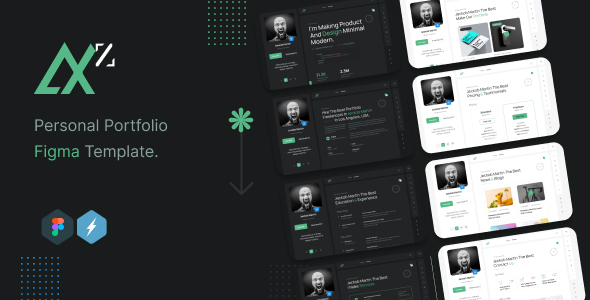 AXZ - Personal Portfolio Figma Template by creativemela | ThemeForest