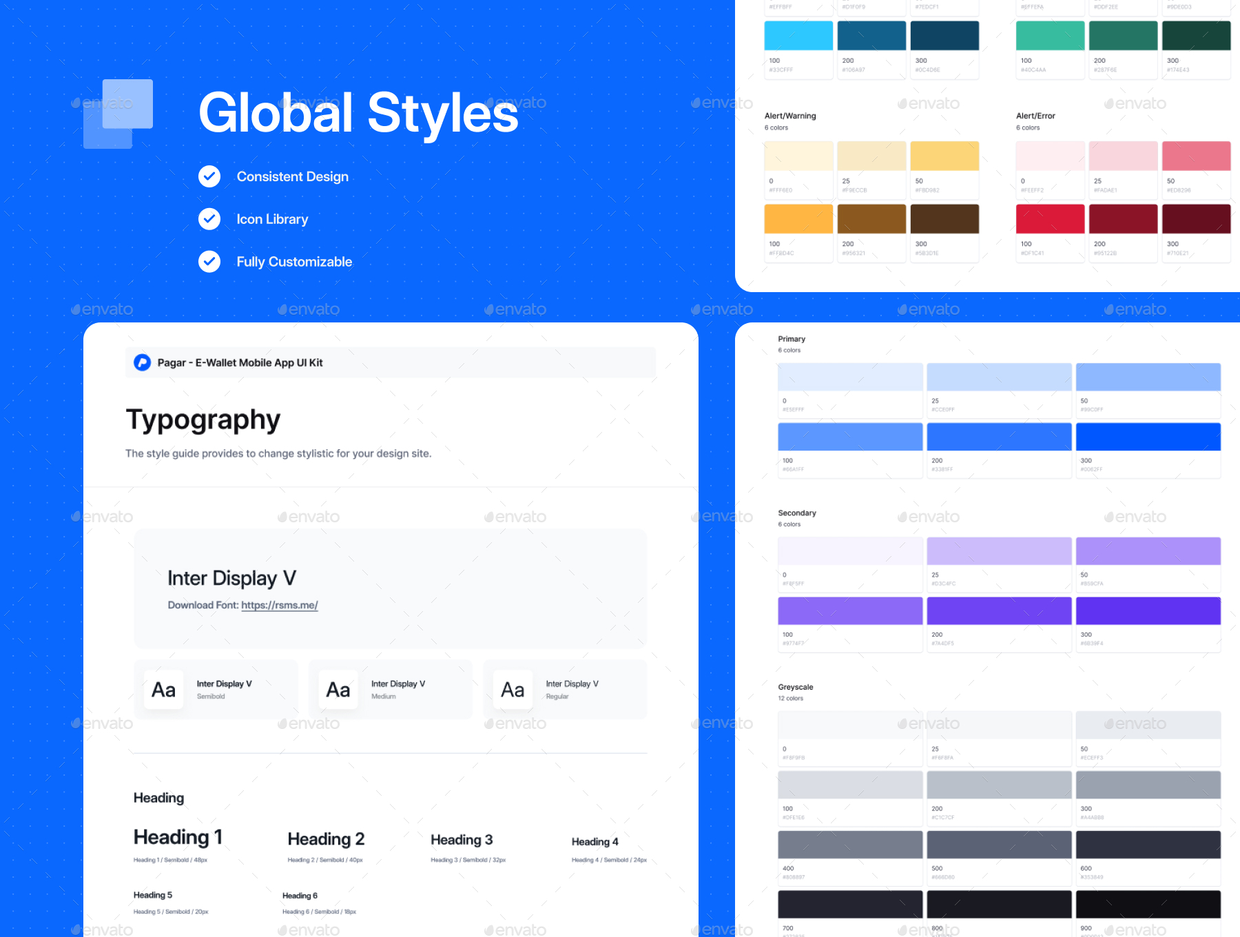 Pagar E-Wallet UI Kit, Web Elements | GraphicRiver