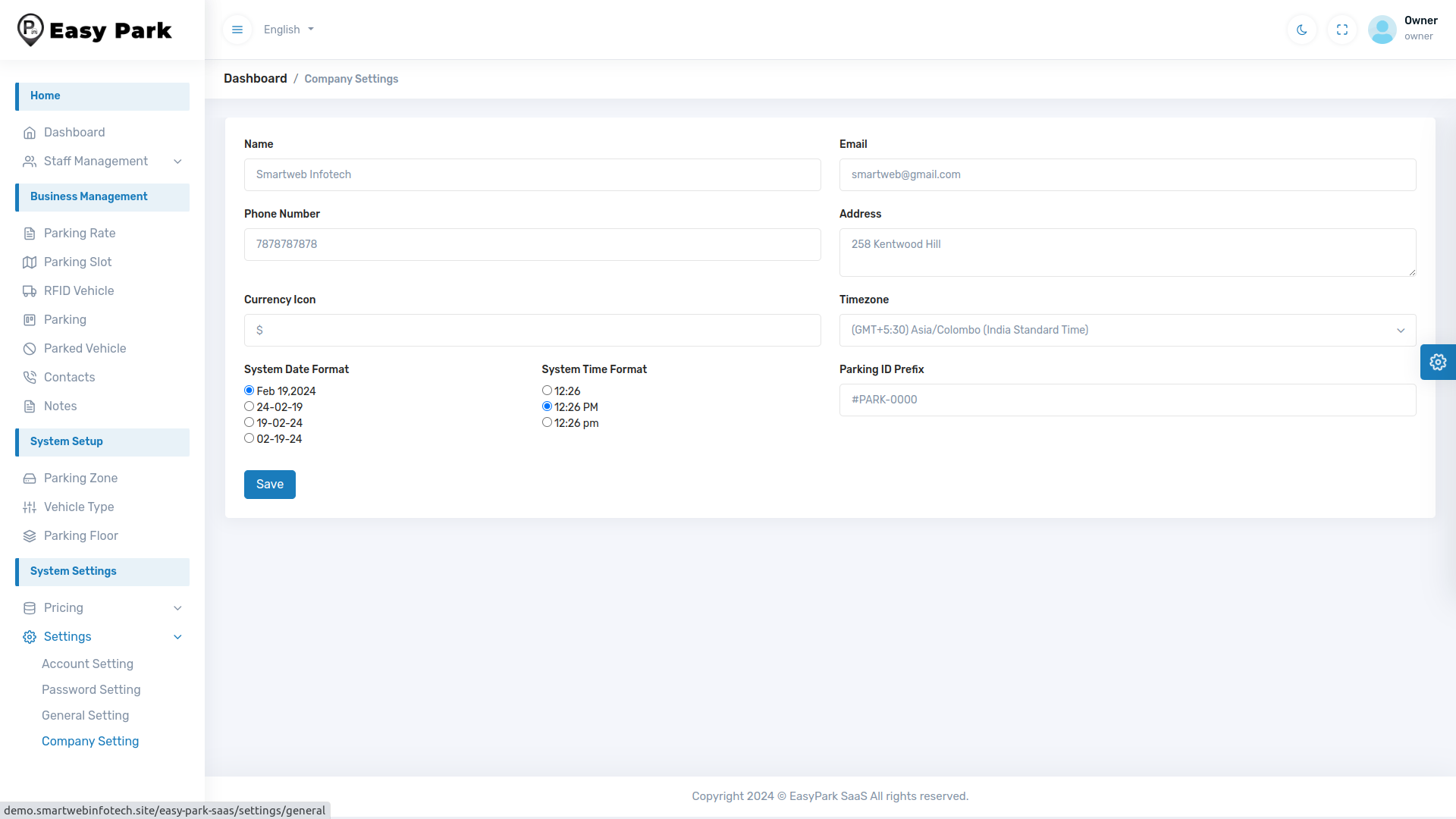 EasyPark SaaS - Vehicle Parking Management System by smartwebinfotech