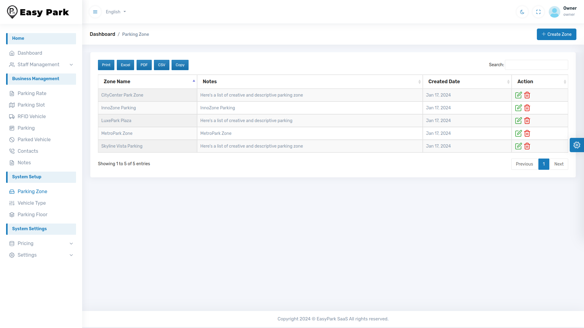EasyPark SaaS - Vehicle Parking Management System by smartwebinfotech