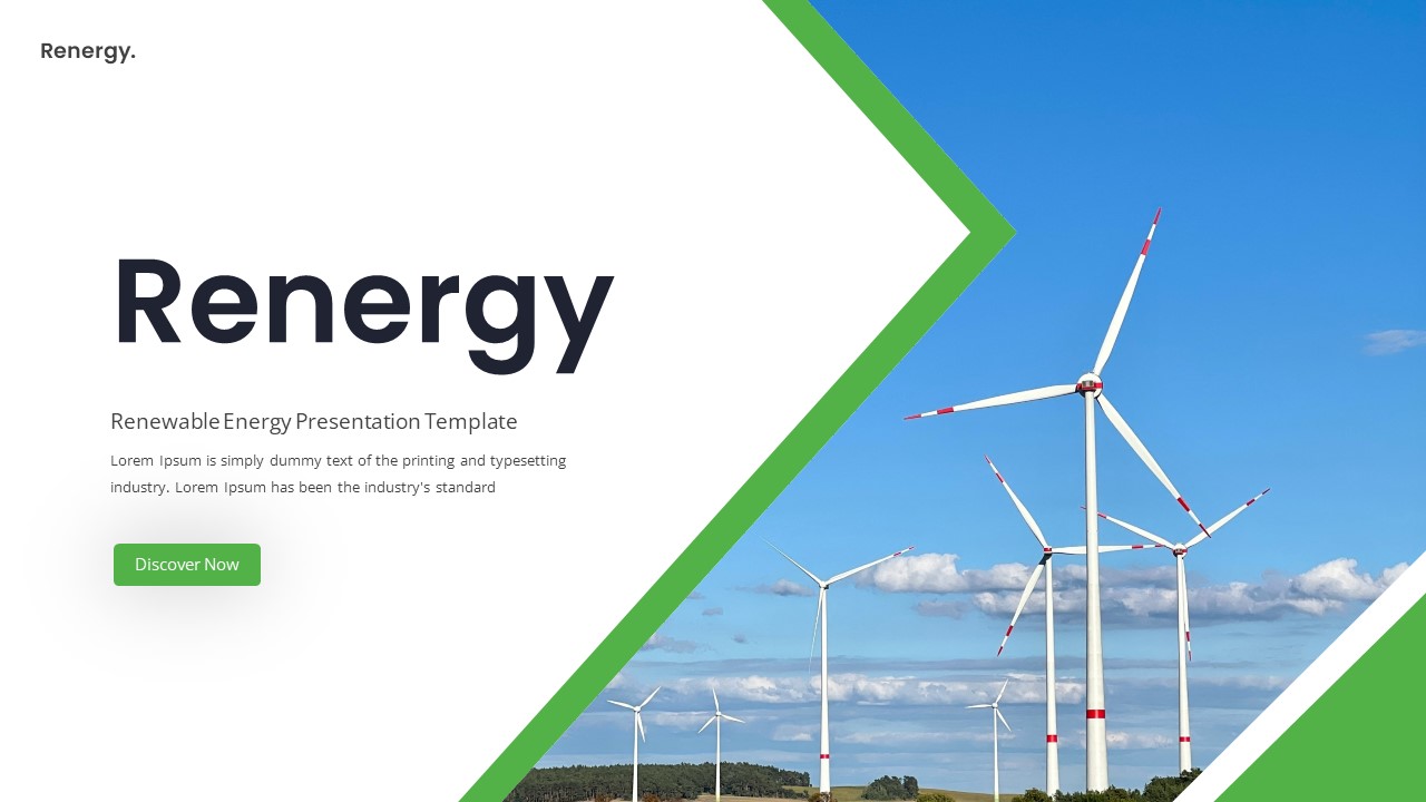 Renergy - Renewable Energy PowerPoint Template, Presentation Templates