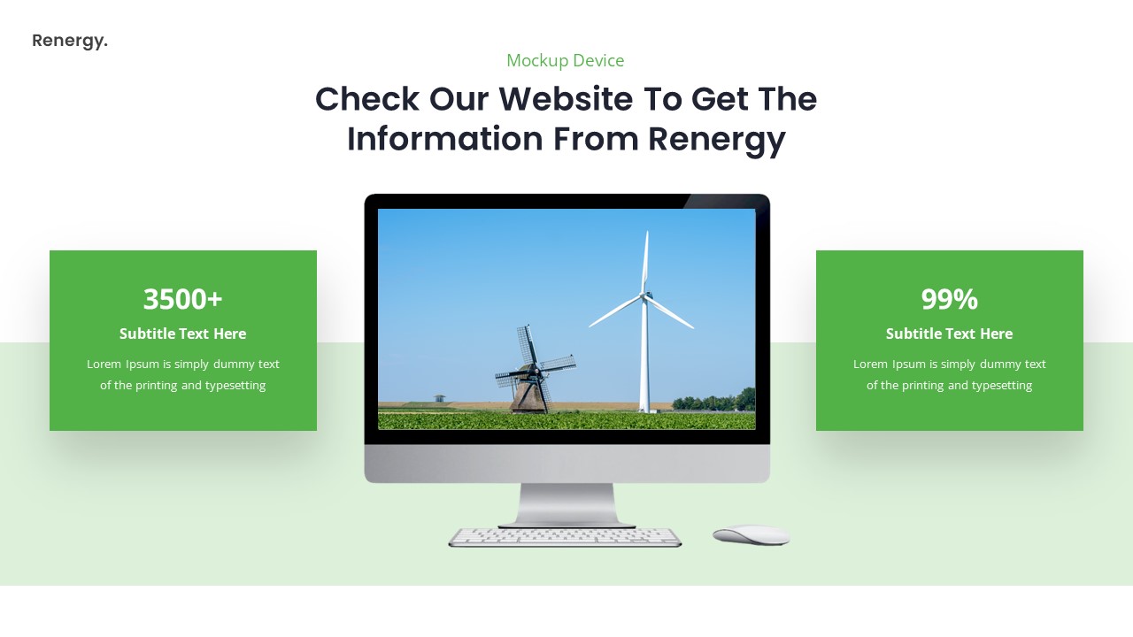 Renergy - Renewable Energy PowerPoint Template, Presentation Templates