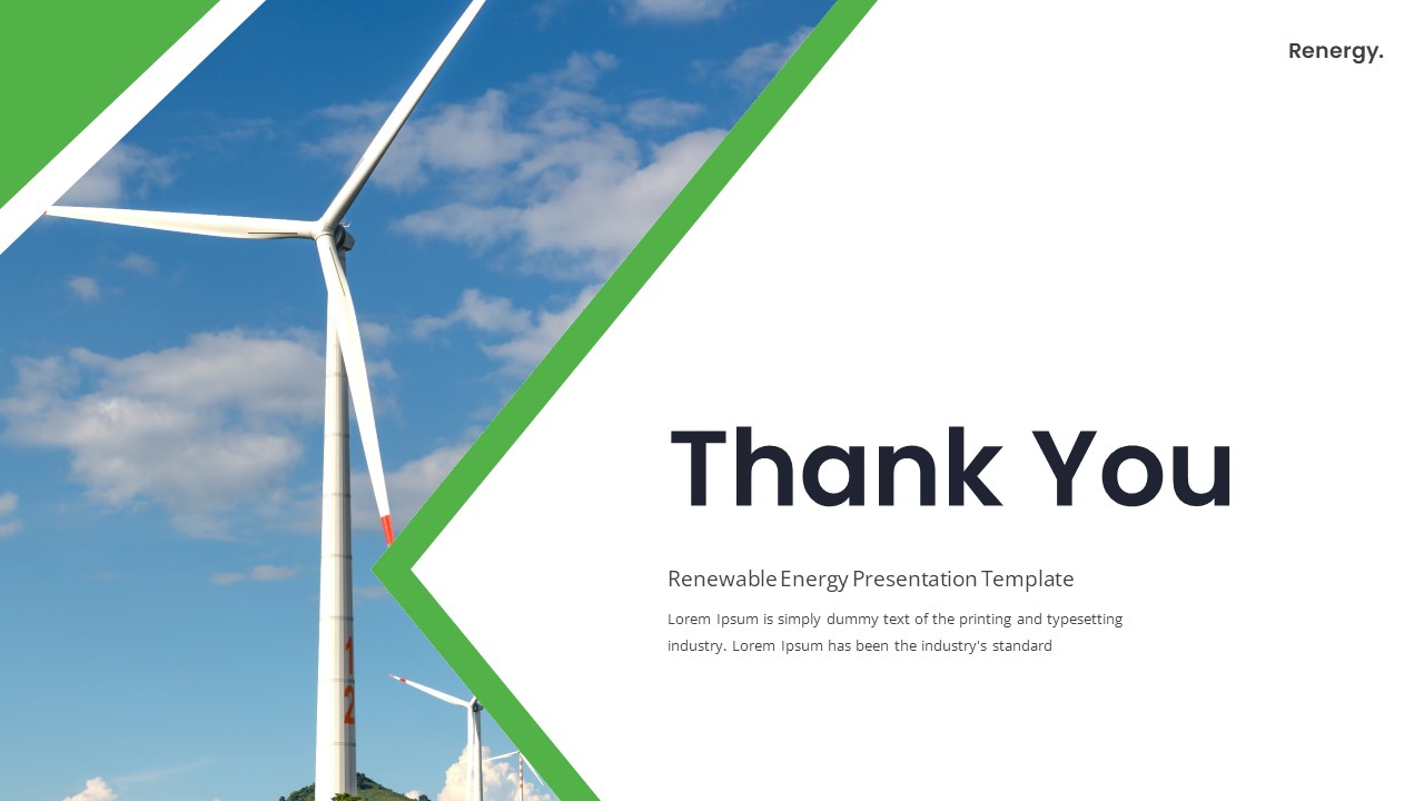 Renergy - Renewable Energy PowerPoint Template, Presentation Templates