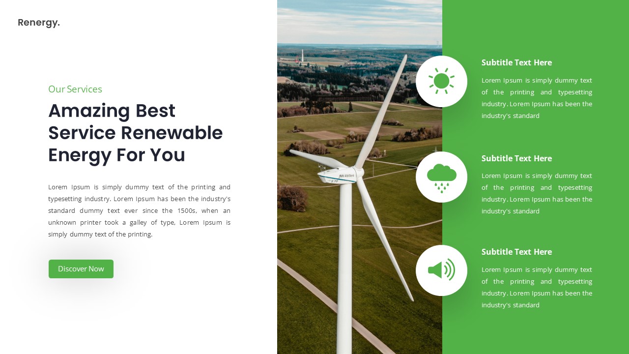 Renergy - Renewable Energy Keynote Template, Presentation Templates