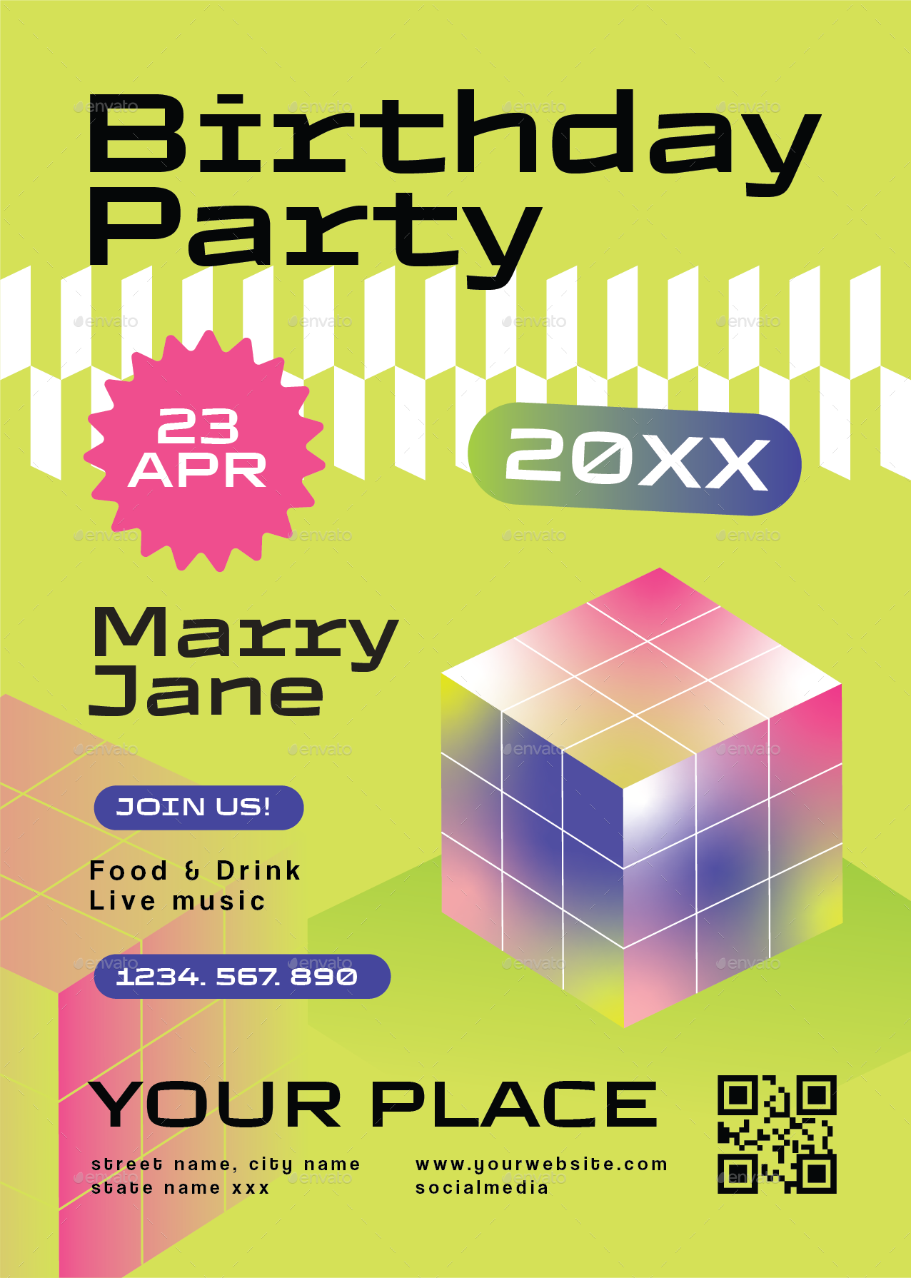 Birthday Party Flyer, Print Templates | GraphicRiver