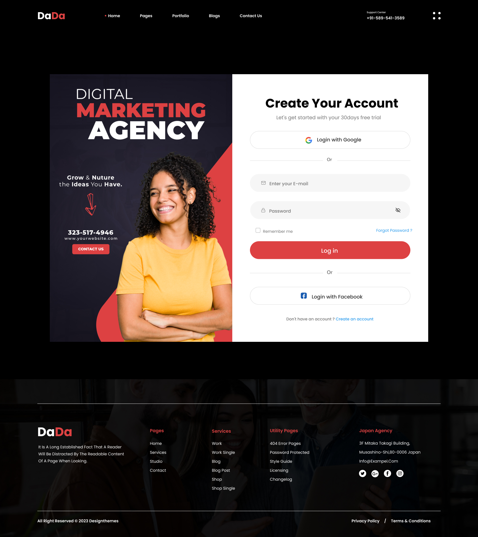 DaDa - Business Agency Figma Template by BuddhaThemes | ThemeForest