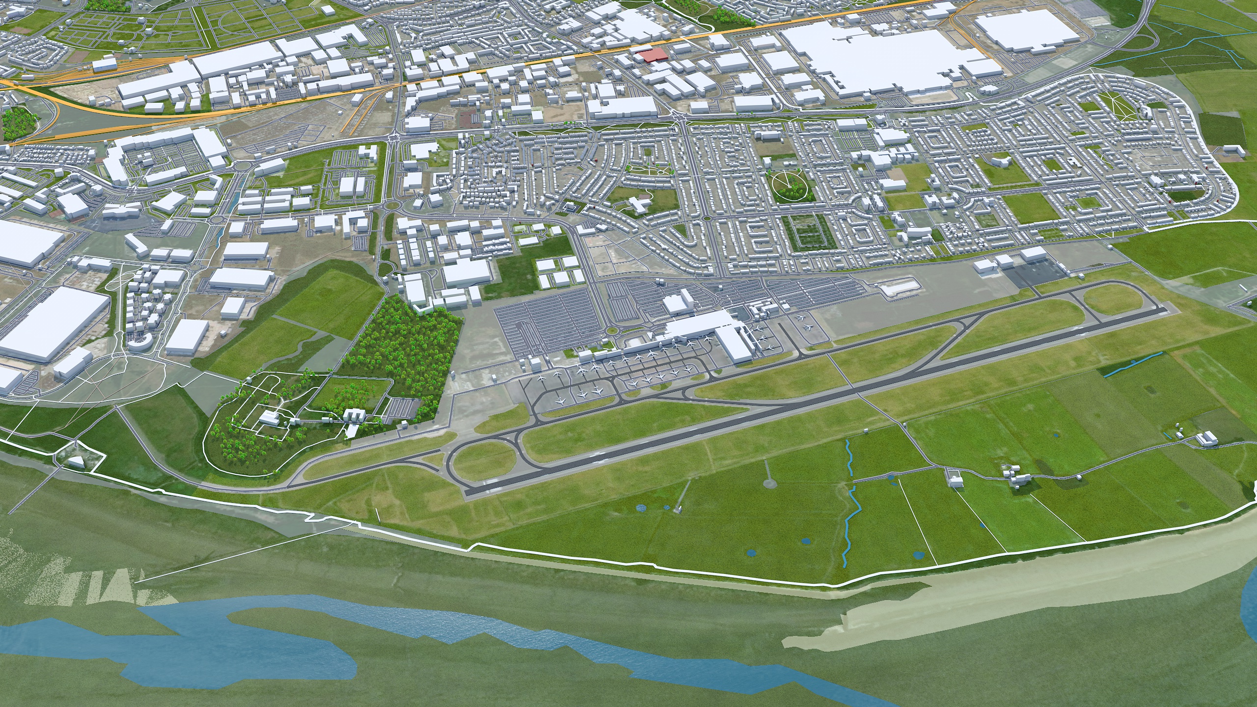 Liverpool city UK 3d model 40km by TurboCG | 3DOcean