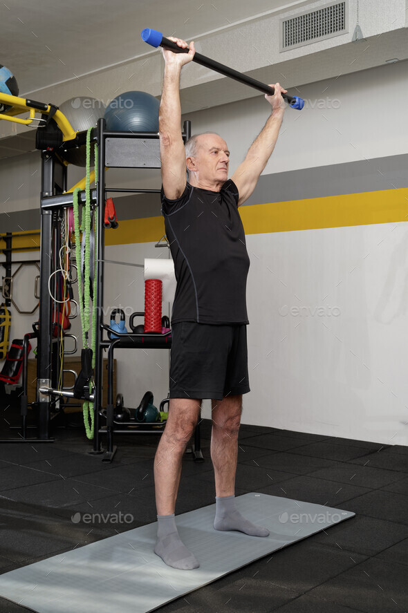 old man workout in gym Stock Photo by Image-Source | PhotoDune