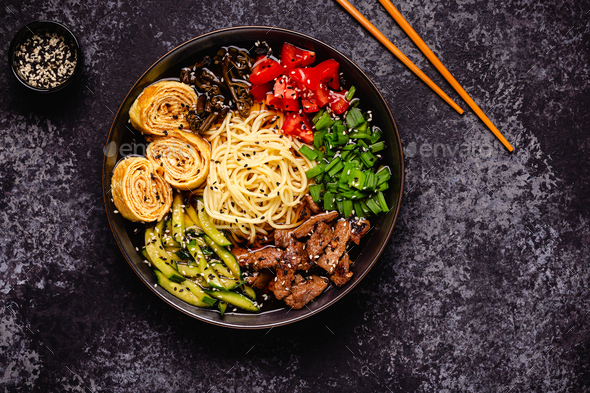 Korean Cold Noodle Soup guksu Stock Photo by tatiana_bralnina | PhotoDune