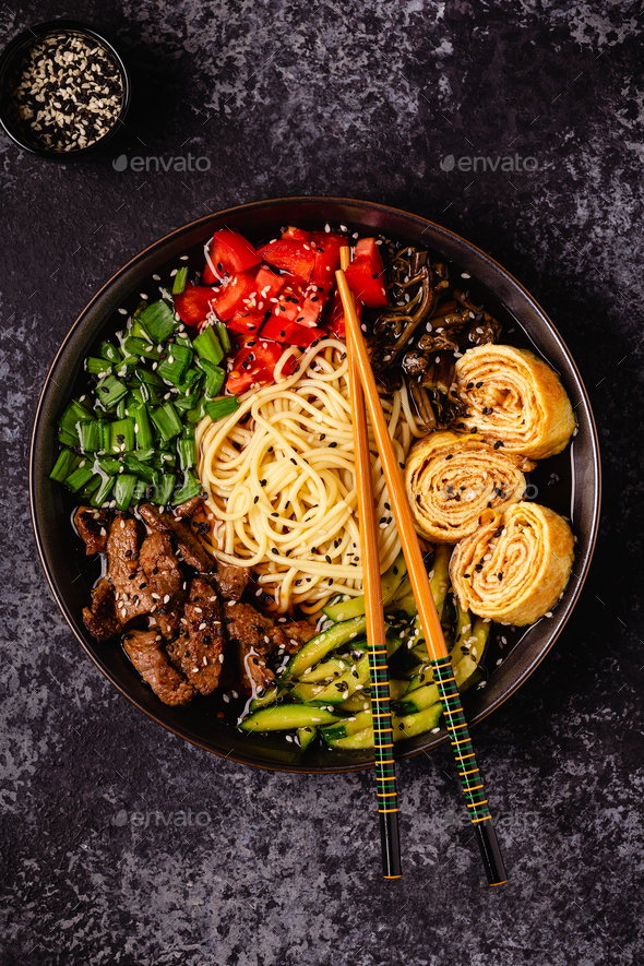 Korean Cold Noodle Soup guksu Stock Photo by tatiana_bralnina | PhotoDune