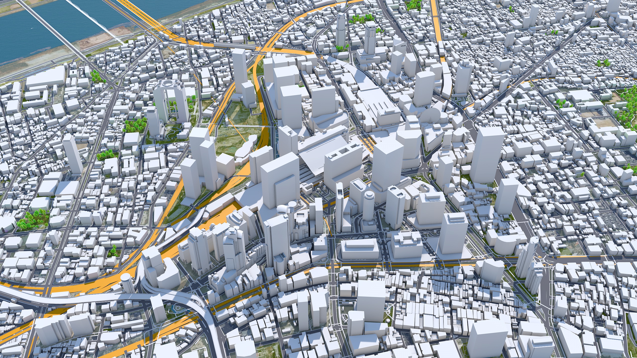 Osaka city Japan 3d model 100km by TurboCG | 3DOcean
