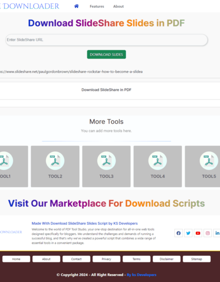 Slideshare Downloader Theme For Blogger by saeedkamran941 | CodeCanyon