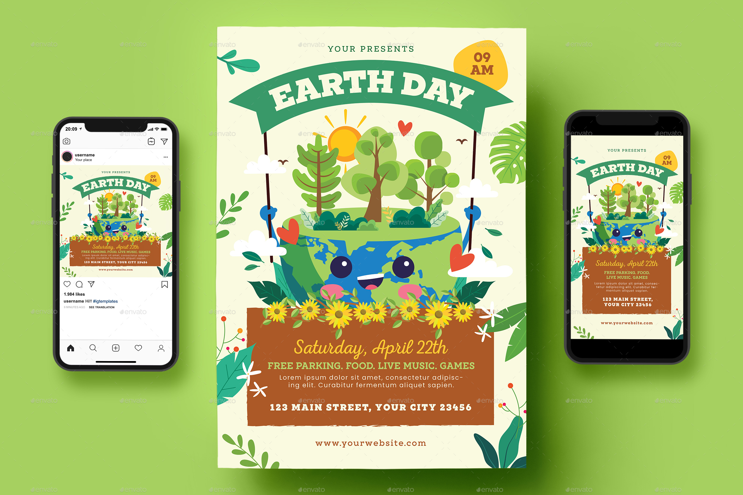 Earth Day Flyer, Print Templates | GraphicRiver