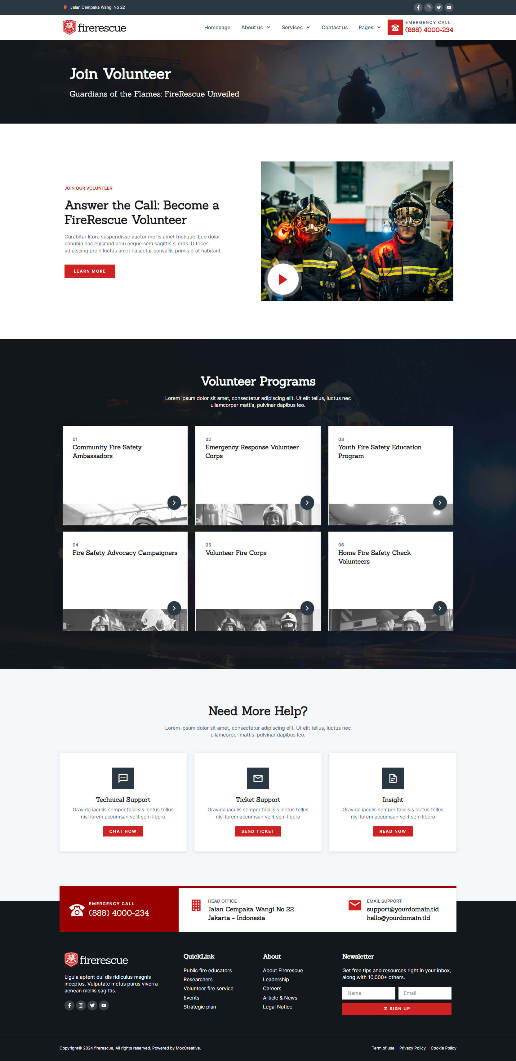 FireRescue - FireFighter & Fire Department Elementor Template Kit by ...