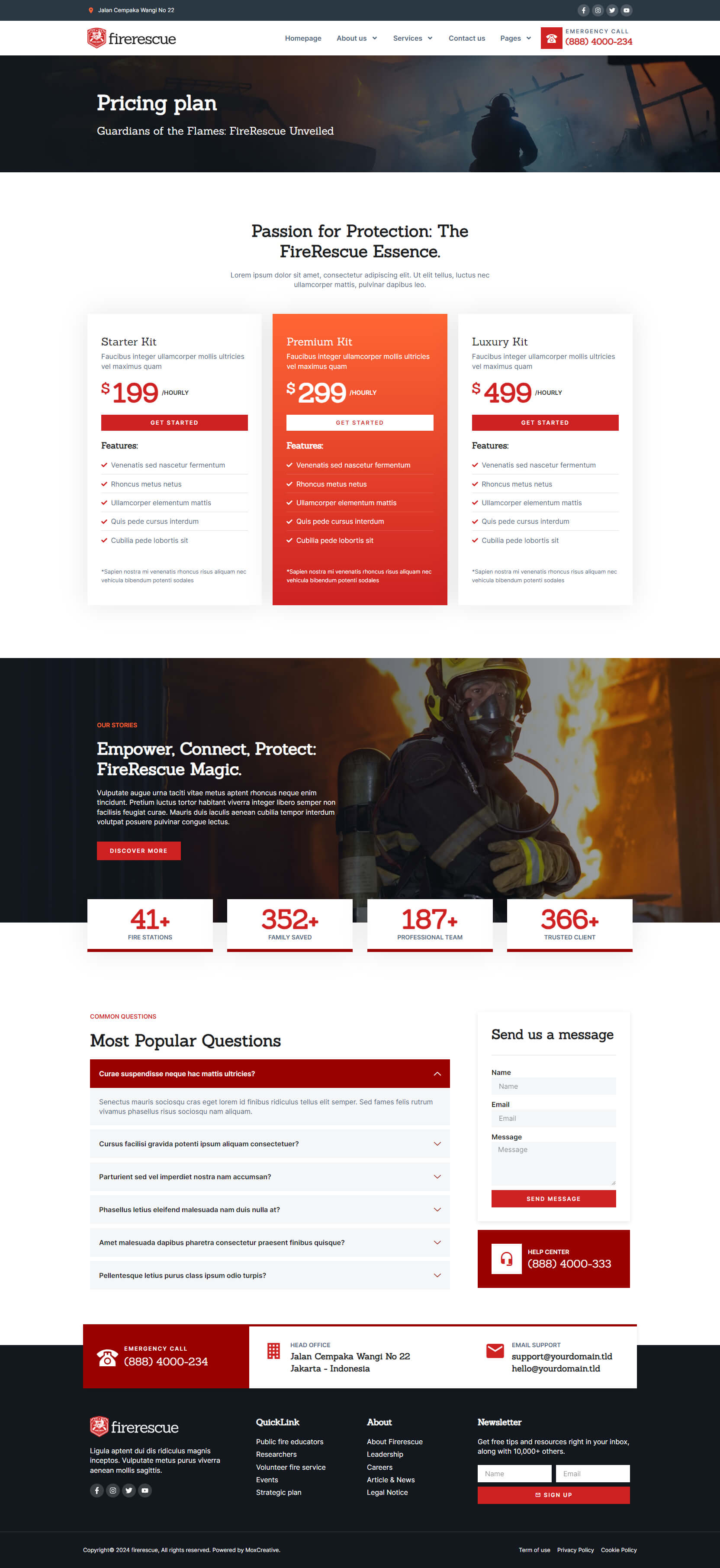 FireRescue - FireFighter & Fire Department Elementor Template Kit by ...