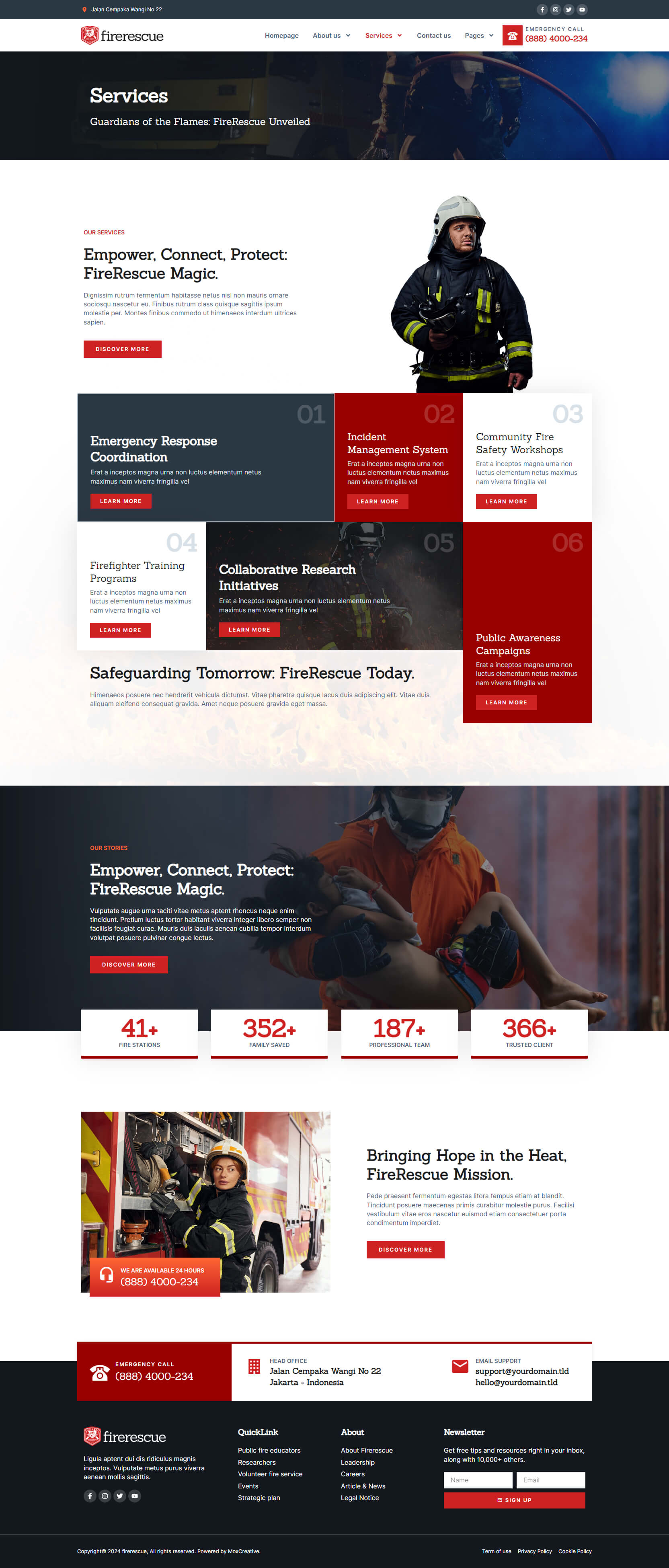 FireRescue - FireFighter & Fire Department Elementor Template Kit by ...