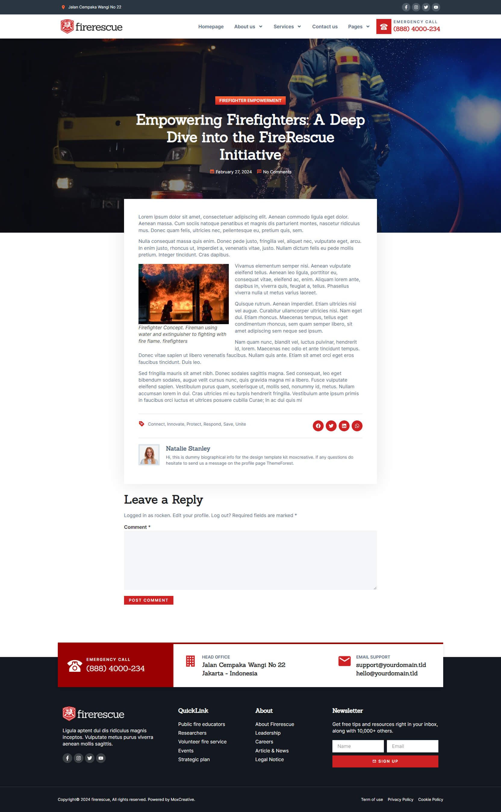 FireRescue - FireFighter & Fire Department Elementor Template Kit by ...