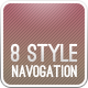 8 Style Navigation Bars, Web Elements | GraphicRiver