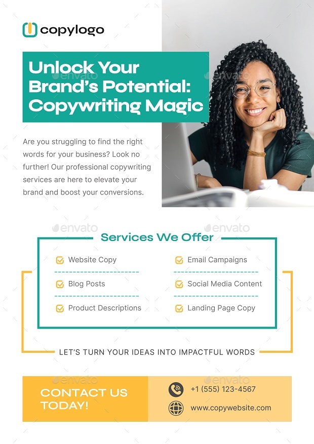 Copywriting Flyer, Print Templates | GraphicRiver
