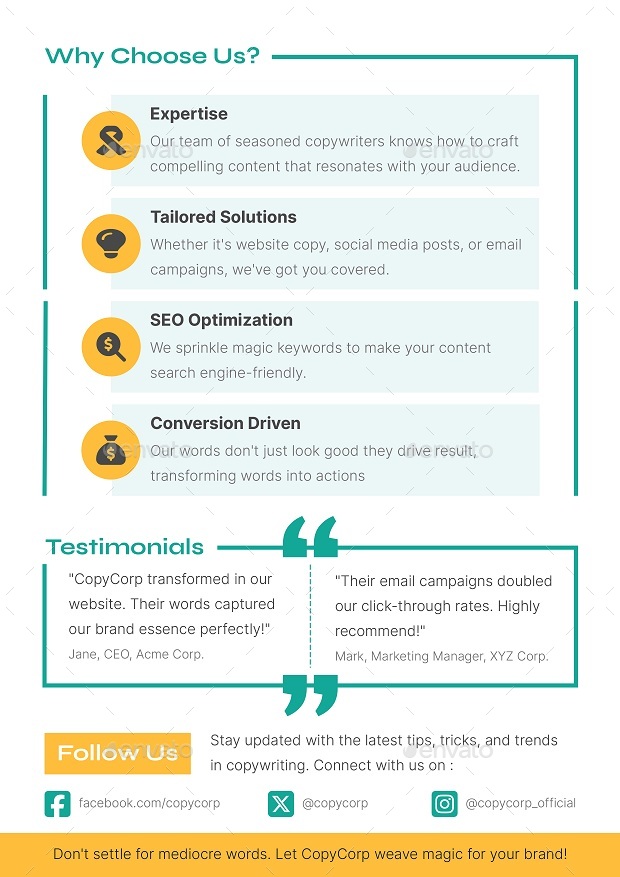 Copywriting Flyer, Print Templates | GraphicRiver