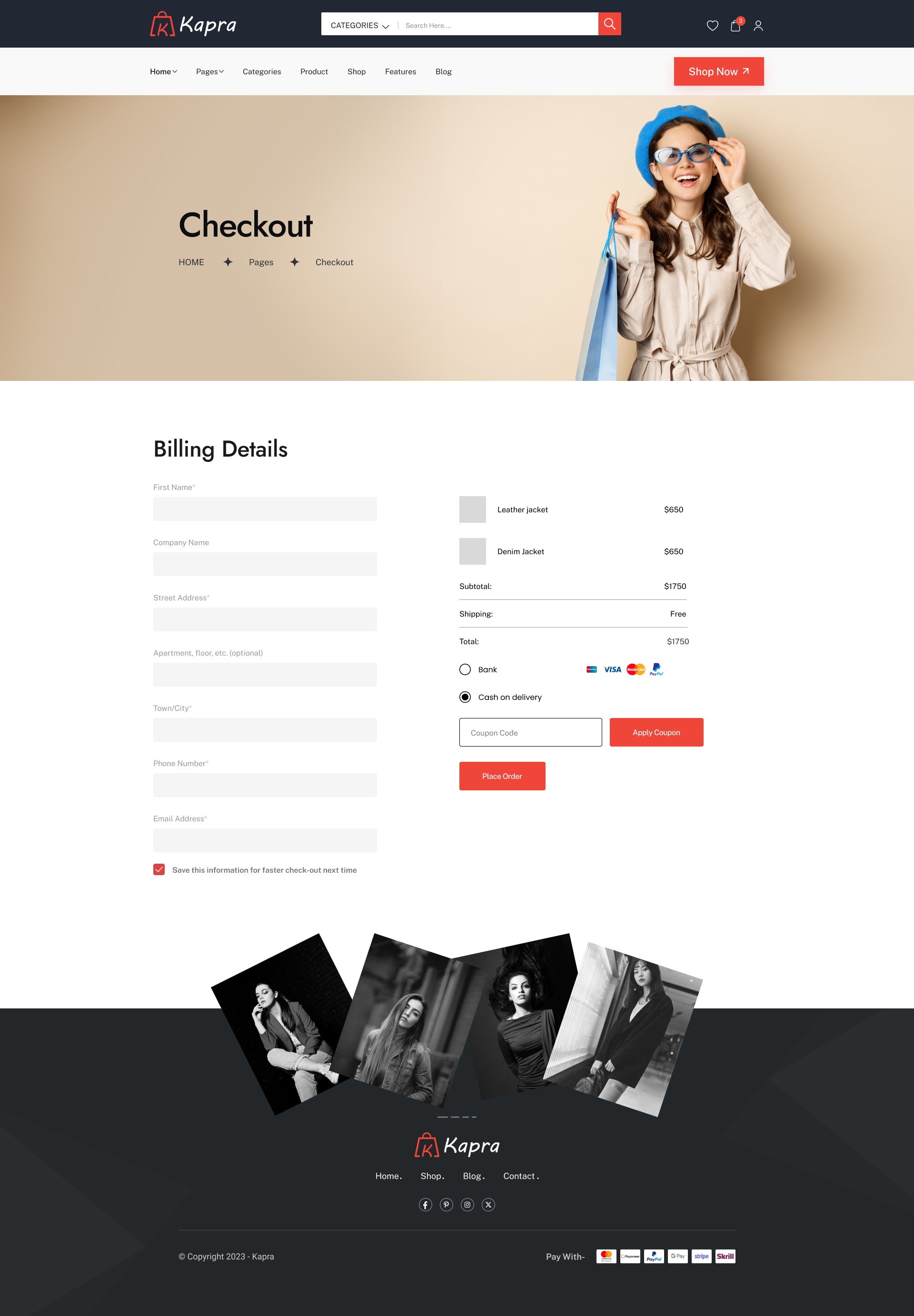 Kapra - Fashion E-commerce Website Figma Template by bplugins | ThemeForest