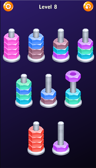 Nuts And Bolts Sort - Html5 (Construct3) by PaintGame | CodeCanyon