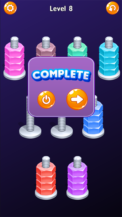 Nuts And Bolts Sort - Html5 (Construct3) by PaintGame | CodeCanyon