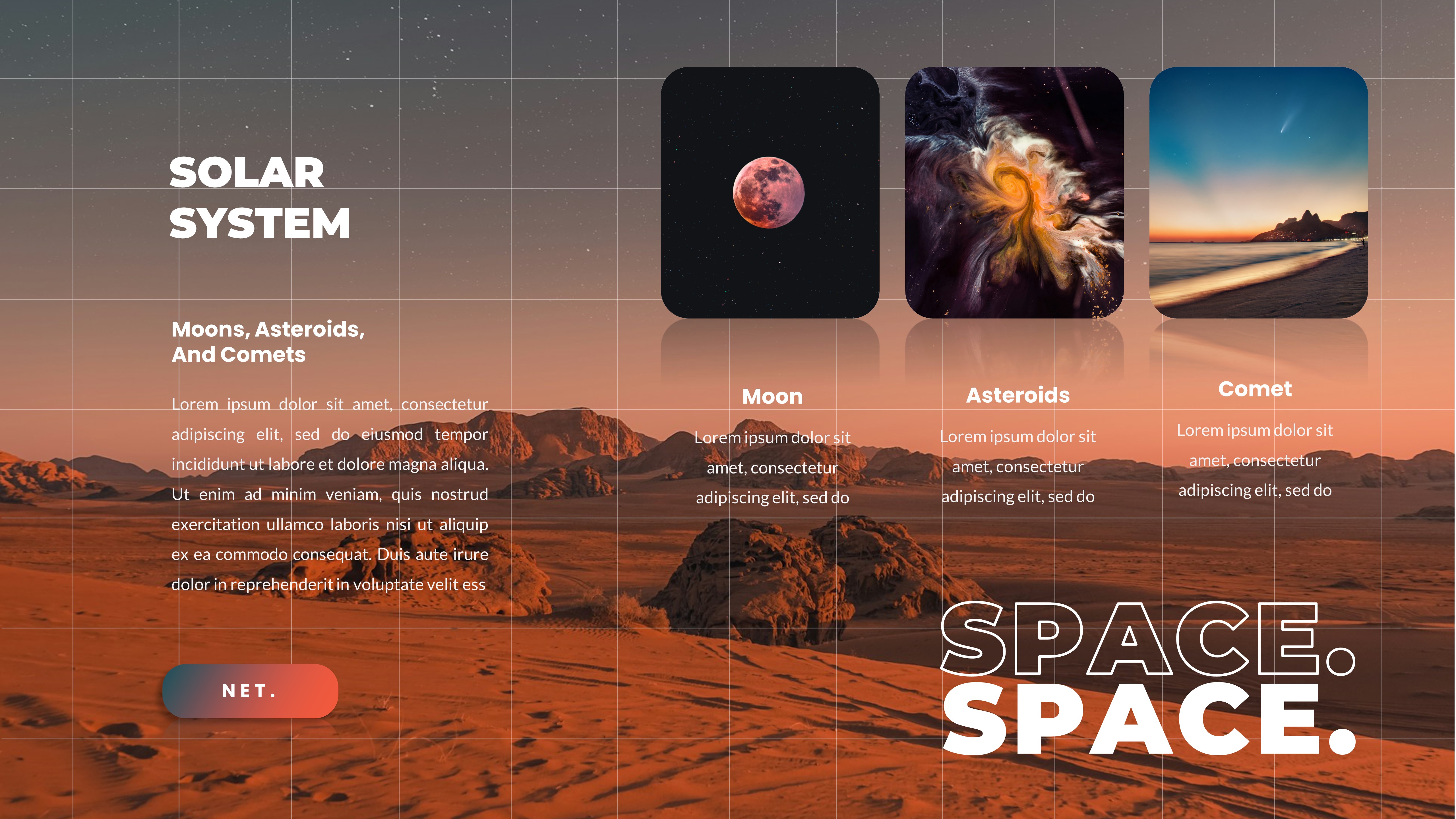 Space Creative Business Powerpoint Template, Presentation Templates