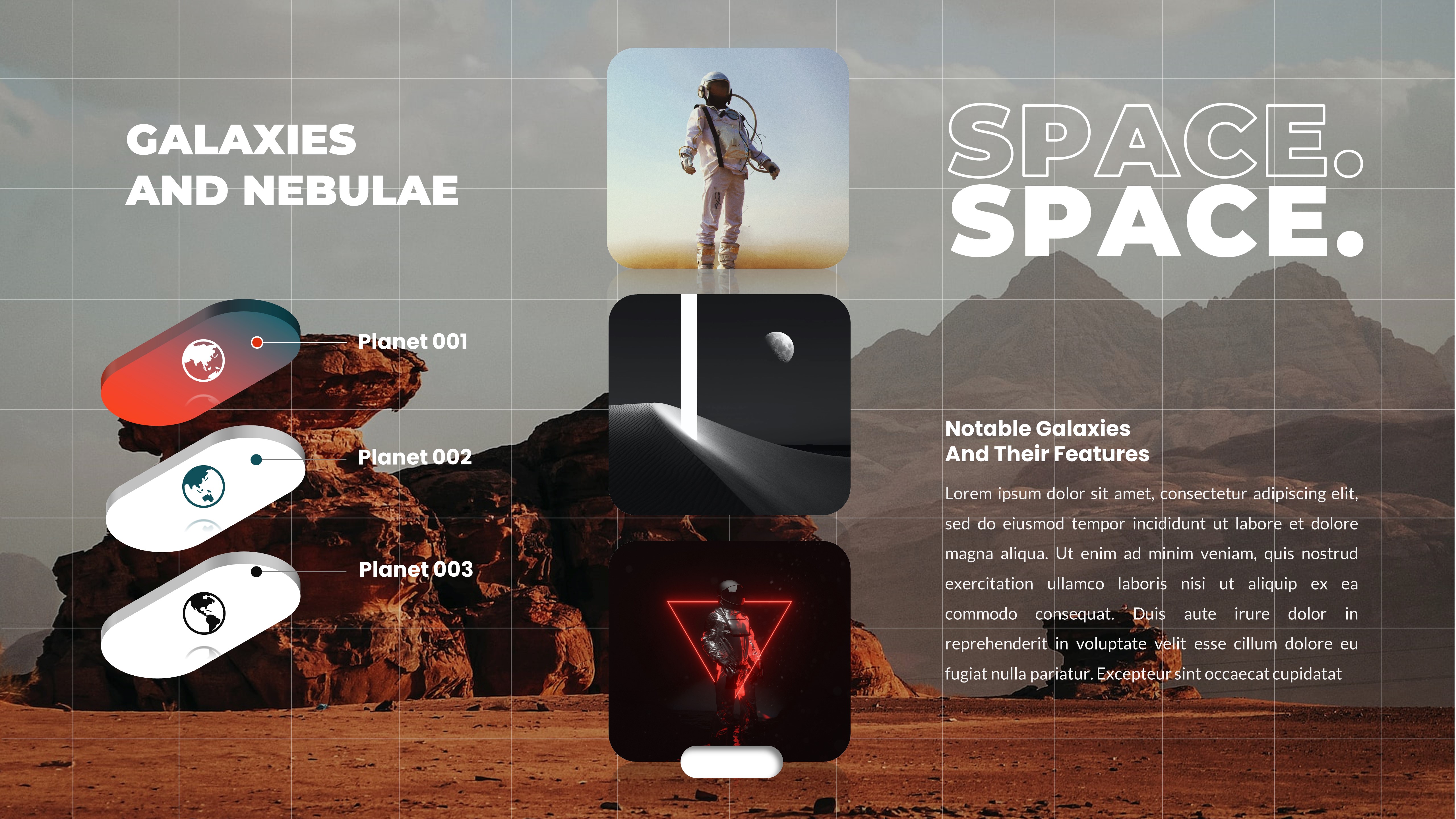 Space Creative Business Powerpoint Template, Presentation Templates