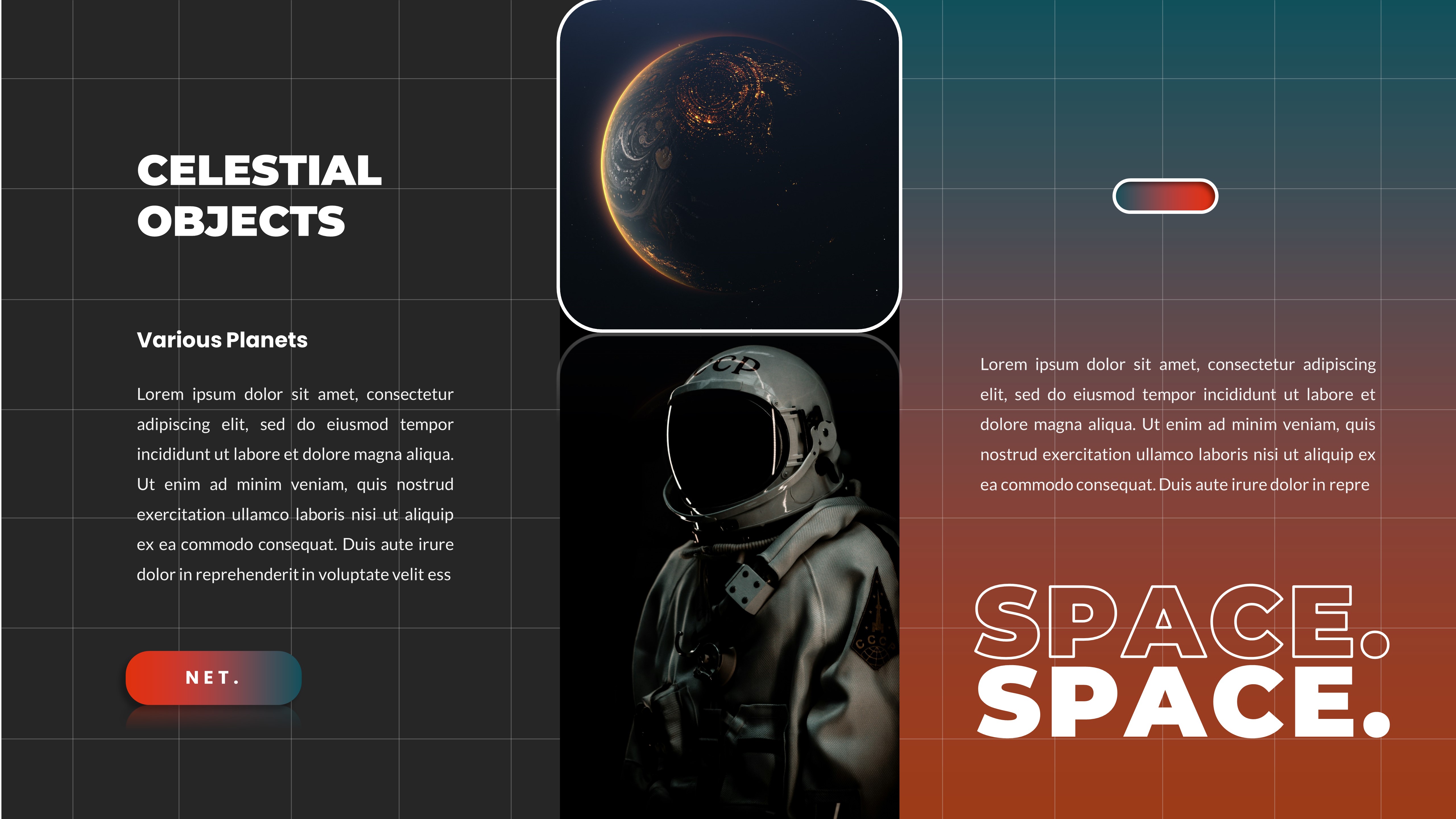 Space Creative Business Powerpoint Template, Presentation Templates