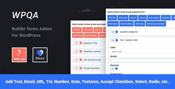 WPQA - Builder forms Addon For WordPress by 2codeThemes | CodeCanyon