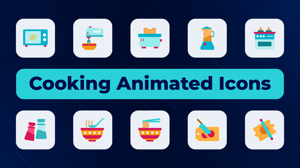 Cooking Animated Icons, After Effects Project Files | VideoHive