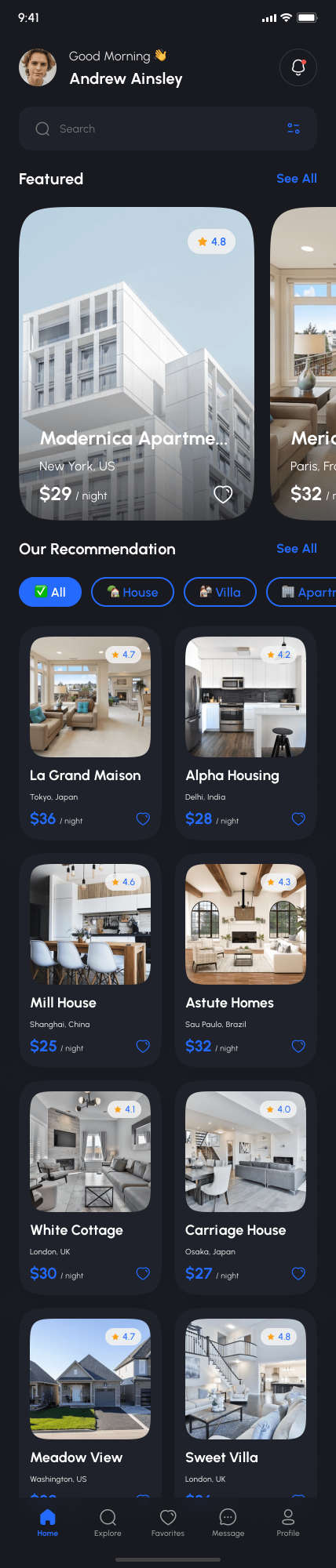 Atlantis Pro - Real Estate React Native Expo App Ui Kit by lalastudio12