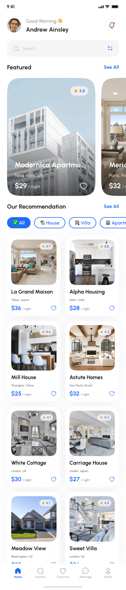 Atlantis Pro - Real Estate React Native Expo App Ui Kit by lalastudio12