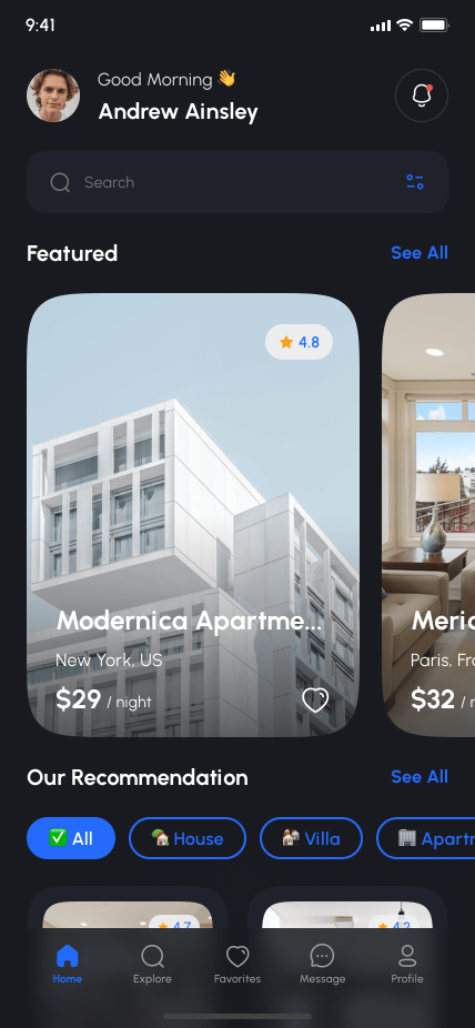 Atlantis Pro - Real Estate React Native Expo App Ui Kit by lalastudio12