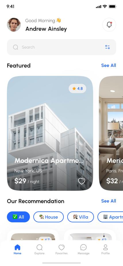 Atlantis Pro - Real Estate React Native Expo App Ui Kit by lalastudio12