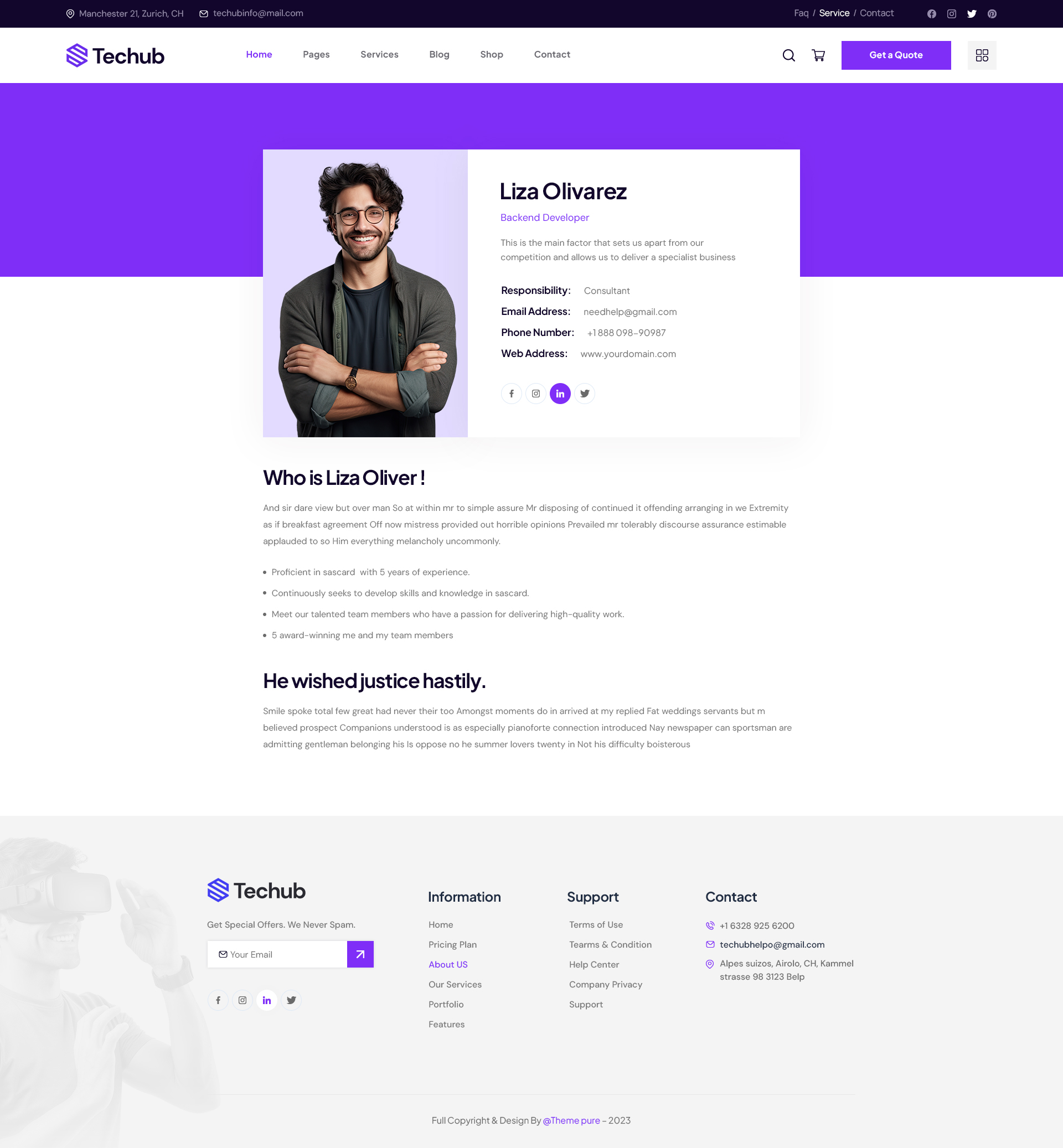 Techub - IT Solutions & Technology PSD Template by AQLOVA | ThemeForest