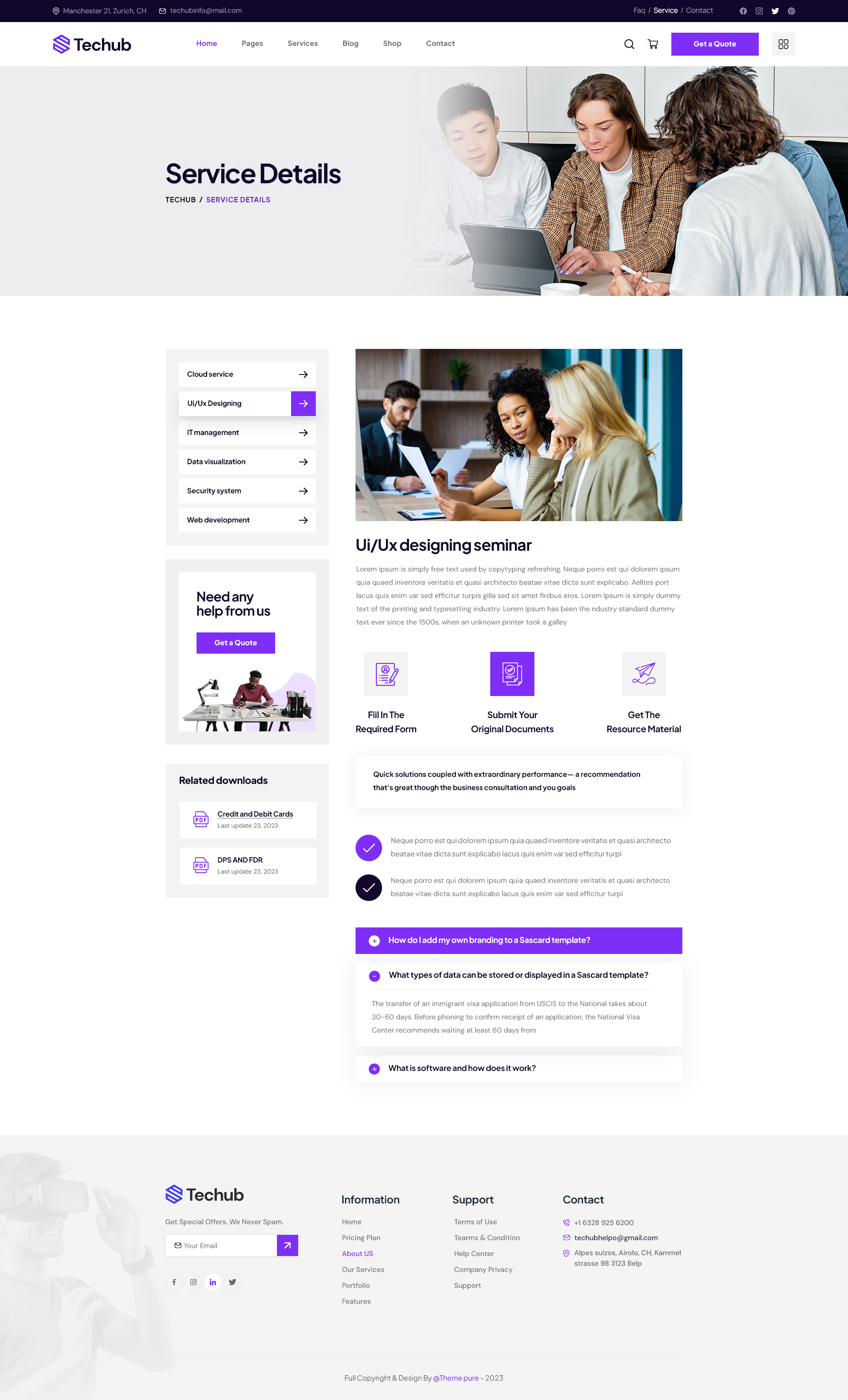 Techub - IT Solutions & Technology PSD Template by AQLOVA | ThemeForest
