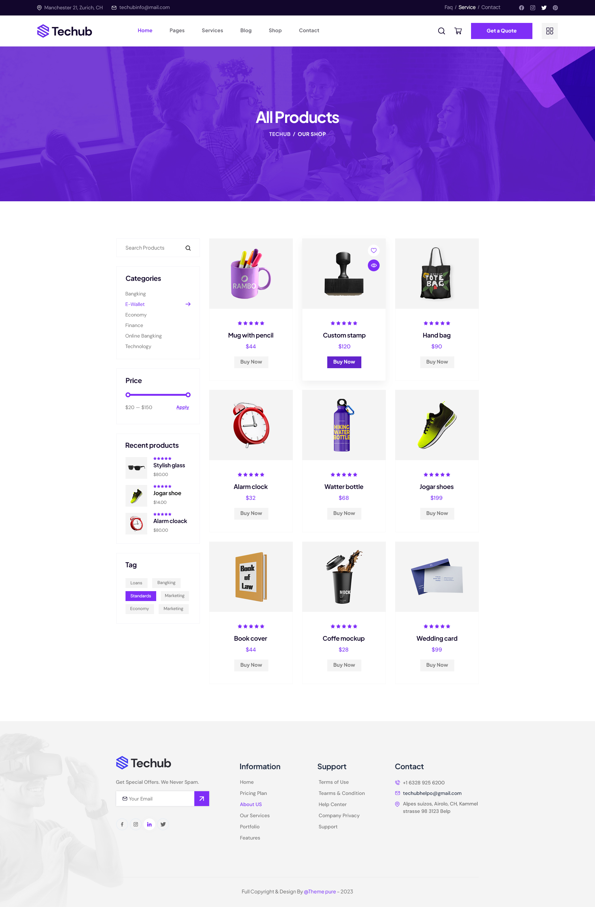 Techub - IT Solutions & Technology PSD Template by AQLOVA | ThemeForest