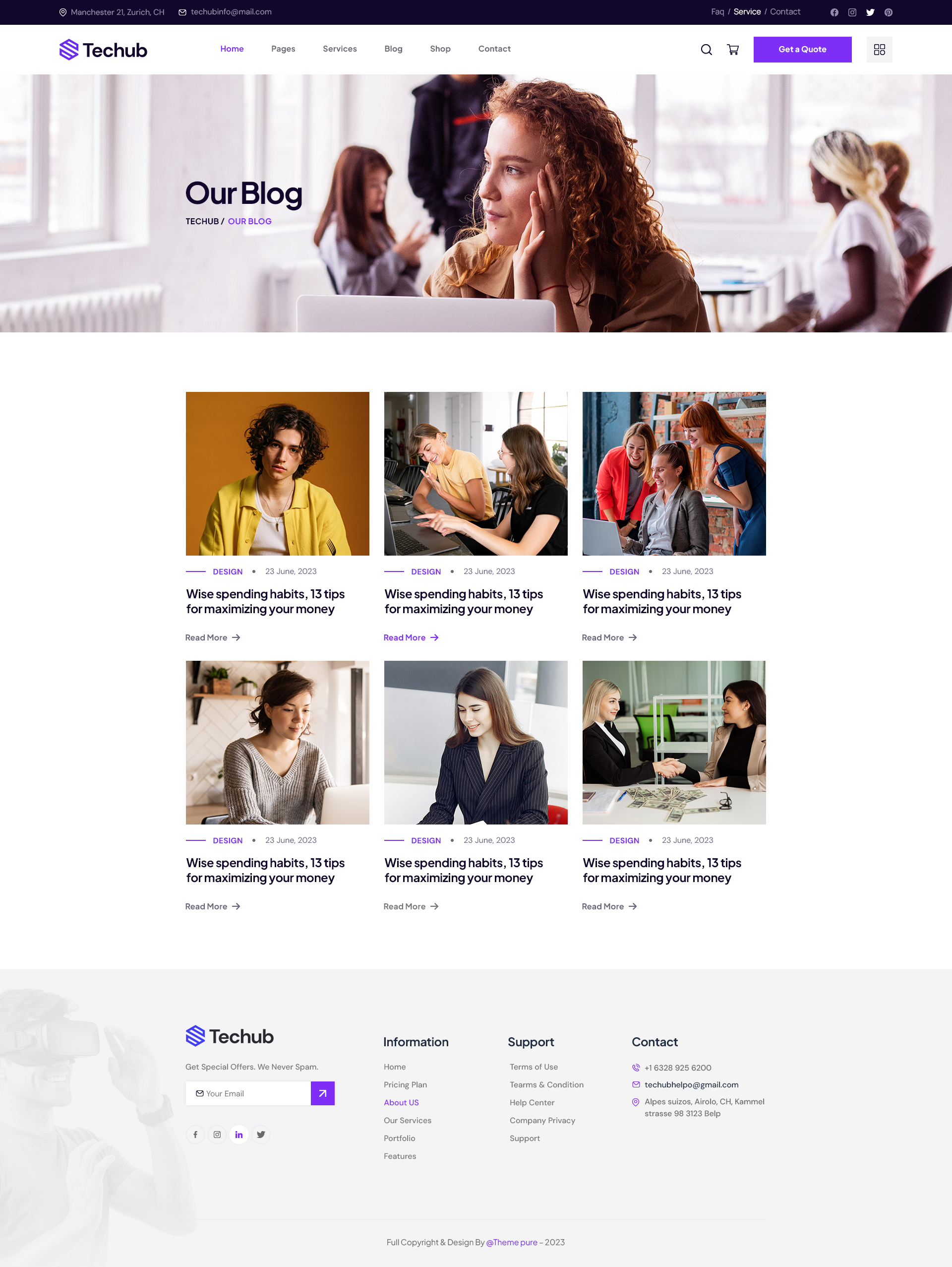 Techub - IT Solutions & Technology PSD Template by AQLOVA | ThemeForest