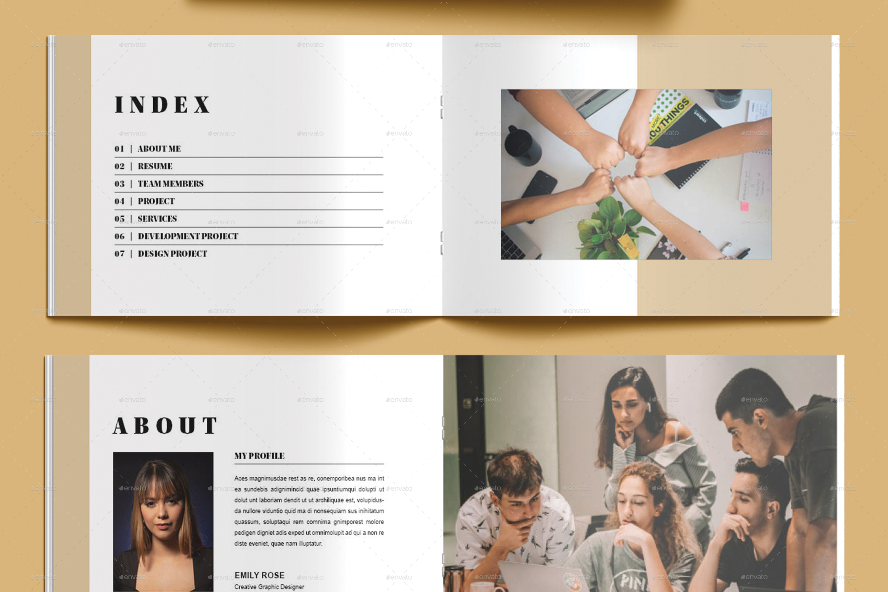 Clean Portfolio Magazine Layout, Print Templates | GraphicRiver